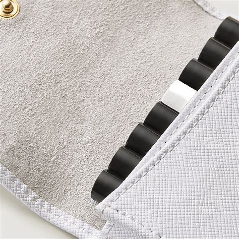 Womens Leather Sample Wallet White Creed Fragrance Uk