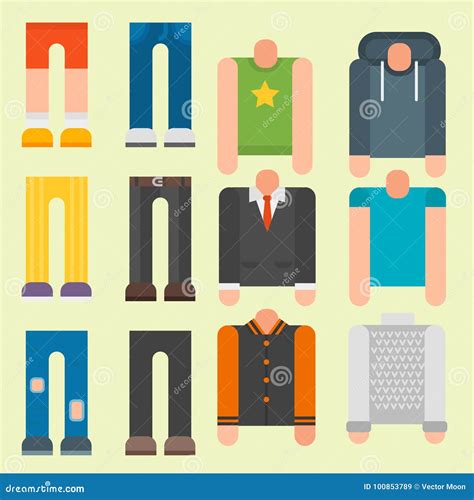 Man Constructor Body Avatar Creator Vector Cartoon Character Stock