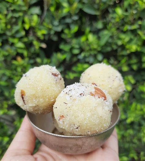 Rava Coconut Laddoos Ingredients Required By Vegwithsanj Sanjana