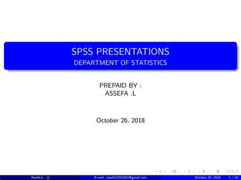 Spss Presentationpdf Operating Systems Computer Software And