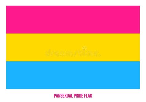 Pansexual Pride Flag In Vector Illustration Symbol For The Pansexual