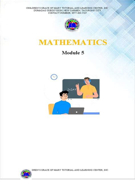Module 5 Math 8 Pdf Factorization Equations