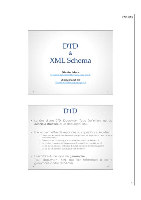 Cours Dtd Et Xml Schema Coursinfopdfcom
