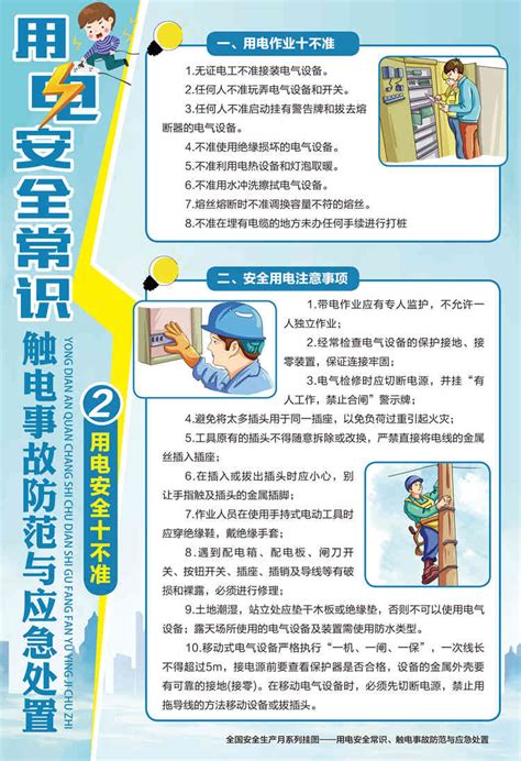 用电安全常识、触电事故防范与应急处置挂图 Aq5060