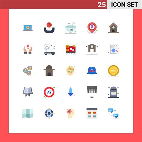 Set Of 25 Modern Ui Icons Symbols Signs For School Education Drink