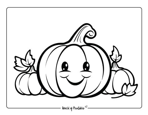 Pumpkin Coloring Pages World Of Printables
