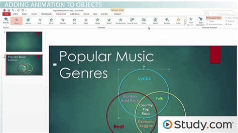 Animating Shapes And Text In Your PowerPoint Slideshow Lesson Study Com