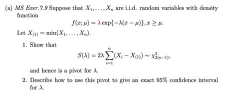 solved ms exer 7 9 suppose that x1 … xn are i i d random