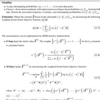Adaptive Optimal Subsampling Algorithm Under The MEM Iteration