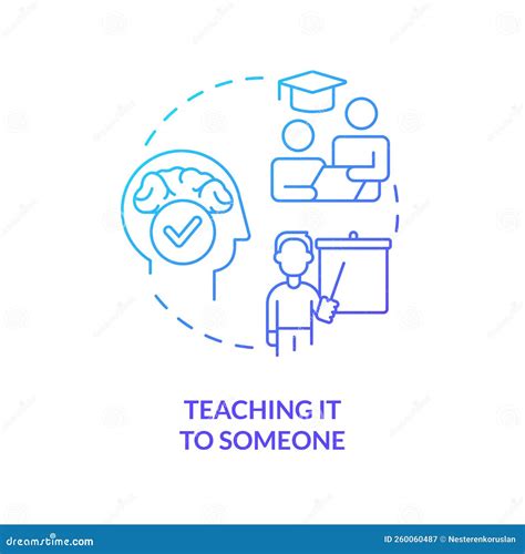 Teaching Information To Someone Blue Gradient Concept Icon Stock Vector
