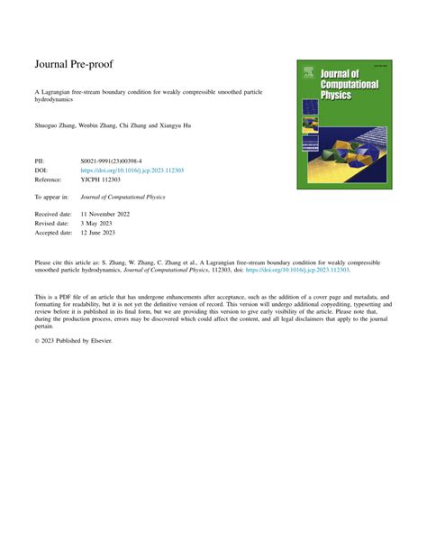 Pdf A Lagrangian Free Stream Boundary Condition For Weakly