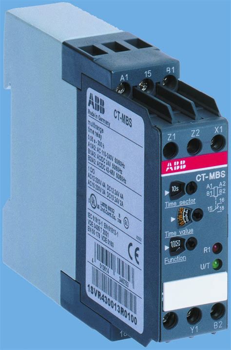 1svr 430 010 R0200 Abb Multi Function Time Delay Relay 24 → 240v Ac Dpdt 0 05 S → 300h Rs