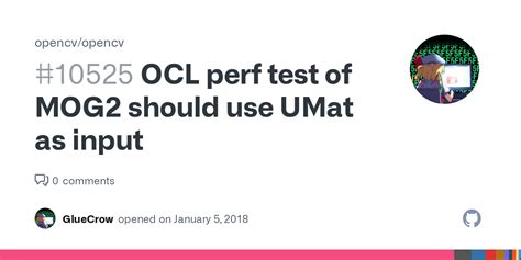 OCL Perf Test Of MOG2 Should Use UMat As Input Issue 10525 Opencv