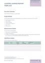 Lessons Learned Report In Word And Pdf Formats