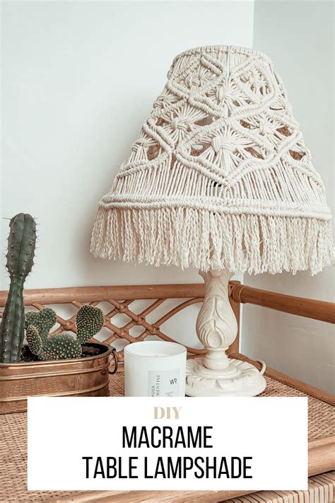 DIY Macrame Table Lamp Shade Tutorial