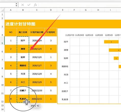 用excel制作甘特图 Excel 怎么做甘特图 正数办公