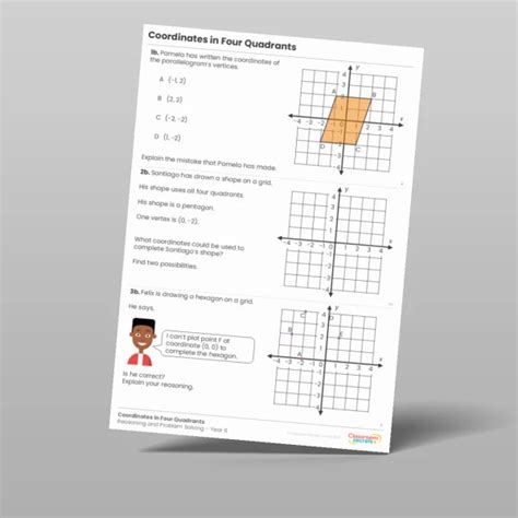 Year 6 Coordinates In Four Quadrants Reasoning And Problem Solving