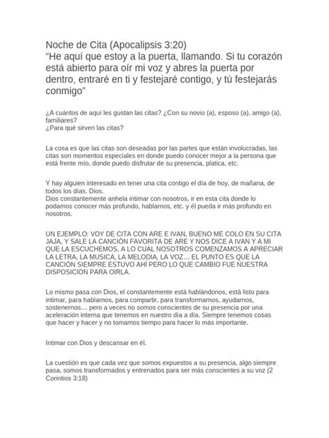 Noche De Cita Pdf