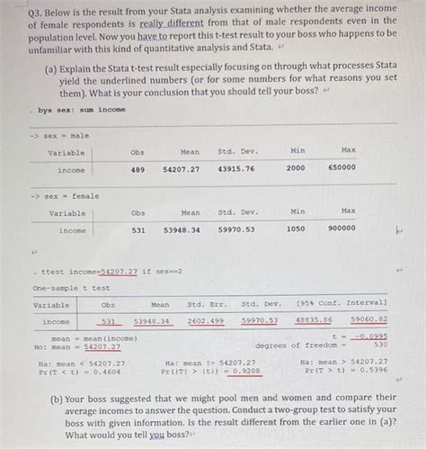 solved q3 below is the result from your stata analysis