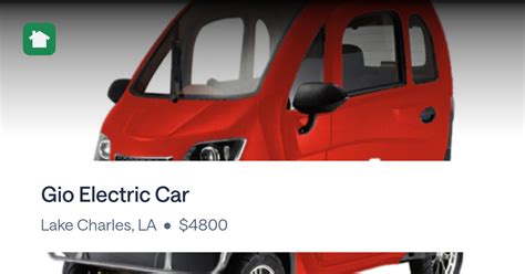 Gio Electric Car For 5000 In Lake Charles La For Sale And Free — Nextdoor