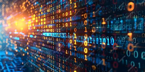 Binary Code On Digital Screen Essential In Computer Technology Concept