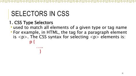 Lecture 9 Css Part 1pptxtype Classification Ppt