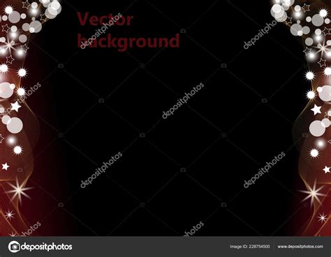 Black Abstract Background Circle Bokeh Sparkles Vector Illustration Stock Vector By