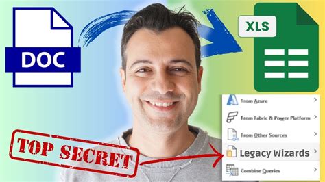 Convert Word Document Into Excel 365 Text Legacy Secret Option Youtube
