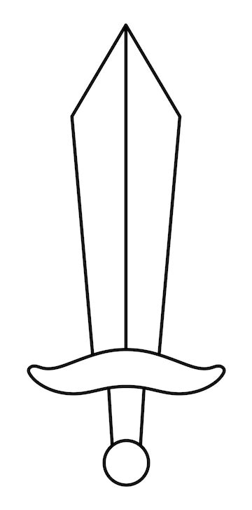 Coloriages épée Coloriages Enfants