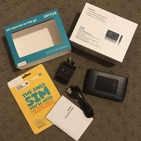 Optus Zte G Pocket Wifi Modem With Optus Gb Data Sim Card To Use In Australia Mobile Phones