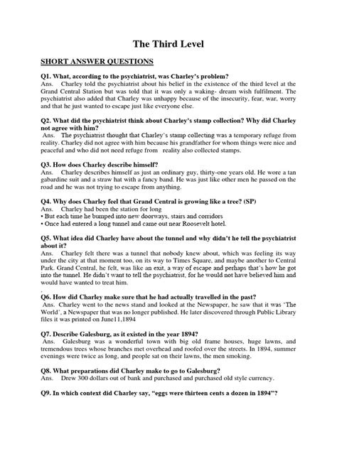 The Third Level Class 12 Pdf Philately Mind