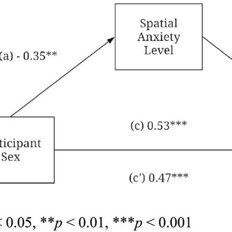 Direct And Indirect Effect Of Participant Sex On Mental Rotation Test
