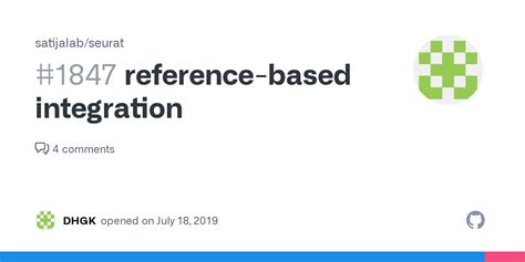 Reference Based Integration · Issue 1847 · Satijalabseurat · Github
