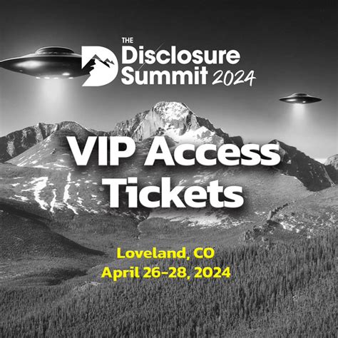 Vip Access Tickets Full Pass The Disclosure Summit