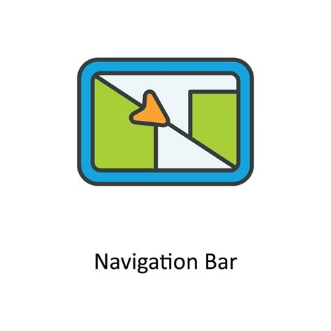 Navigation Bar Vector Fill Outline Icons Simple Stock Illustration Stock 22523766 Vector Art At