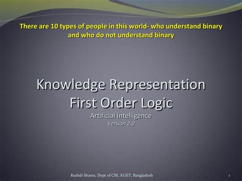 First Order Logic Pptx