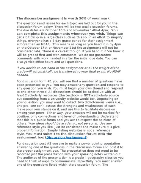 Discussion Assignment 1 Guidelines And Expectations For Participation