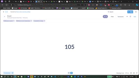 dashboard showing values different to the questions bug reports
