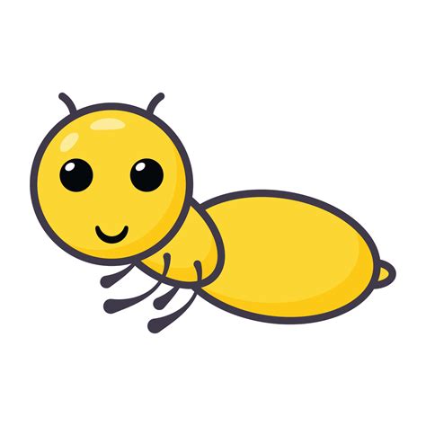 Wild Eusocial Insect Flat Cartoon Icon Of Brown Ant 17029111 Vector Art At Vecteezy