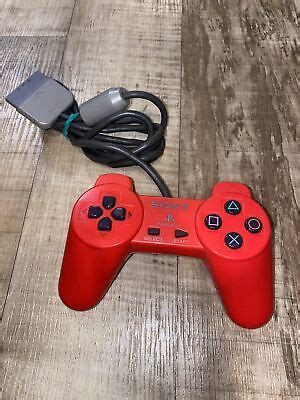 PS1 Original Red Analog Controller Retro VGames
