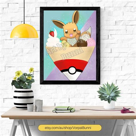 Eevee Crêpe Digital Art Print Etsy