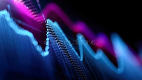 Colorful Digital Wave Patterns Representing Sound Or Data Visualization For Analysis Stock
