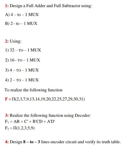 Design A Full Adder And Full Subtractor Using A Chegg Com