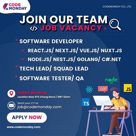 Codemonday Co Ltd On Linkedin Backend Frontend Softwaredeveloper