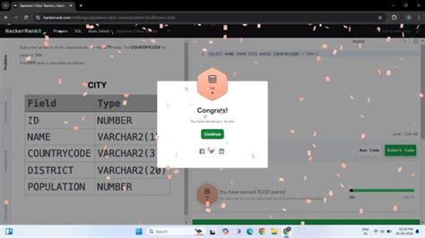 Completed Sql Challenge On Hackerrank Apurva Juneja Posted On The Topic Linkedin