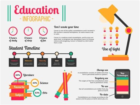 Design Online This Flat Colorful Student Timeline Education Infographic Layout