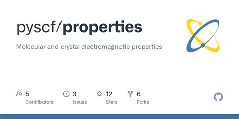 Properties README Md At Master Pyscf Properties GitHub