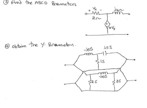 solved find the abcd parameters obtain the y parameters