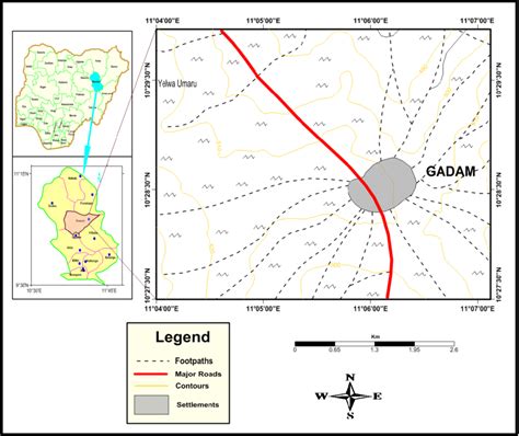 The Topographic Map Of The Study Area Download Scientific Diagram