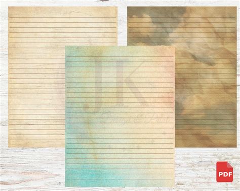 Printable Lines Journal Pages A4 And Us Letter Printable Lined Journal